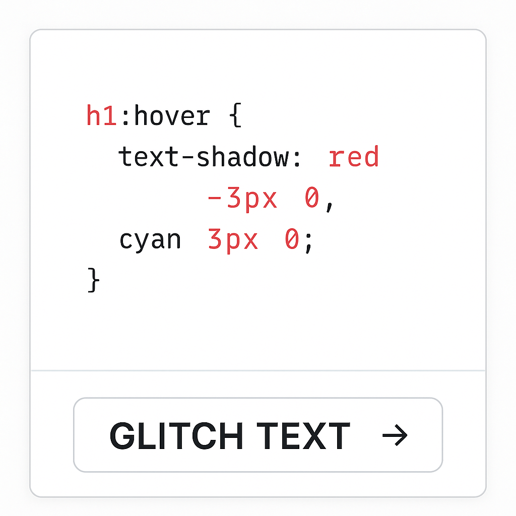 Create a Glitch Text Effect with Pure CSS - CSS Lab42 | Collection of ...